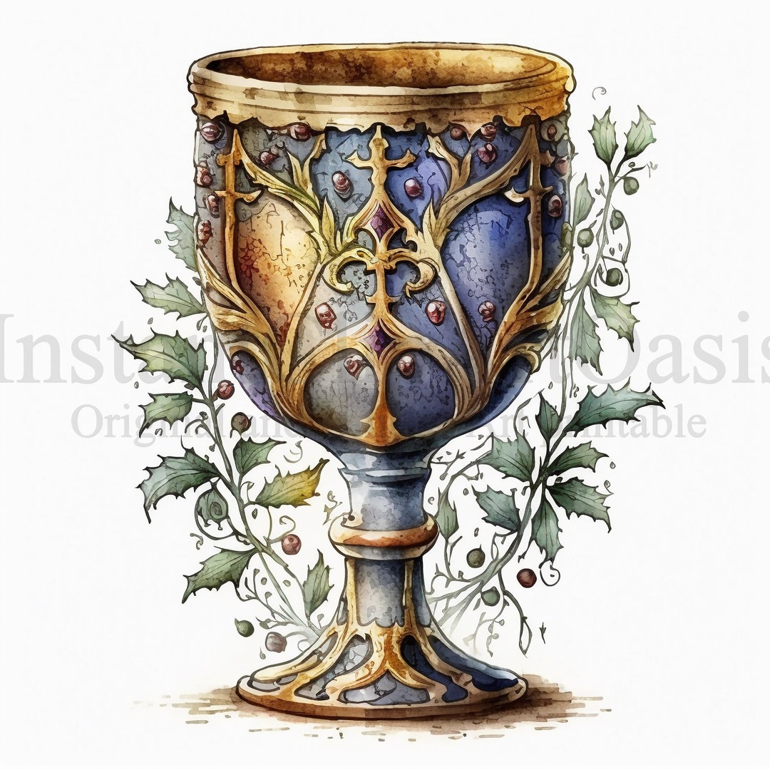 Goblet Clipart, 10 High Quality Jpgs, Nursery Art, Instant Digital ...
