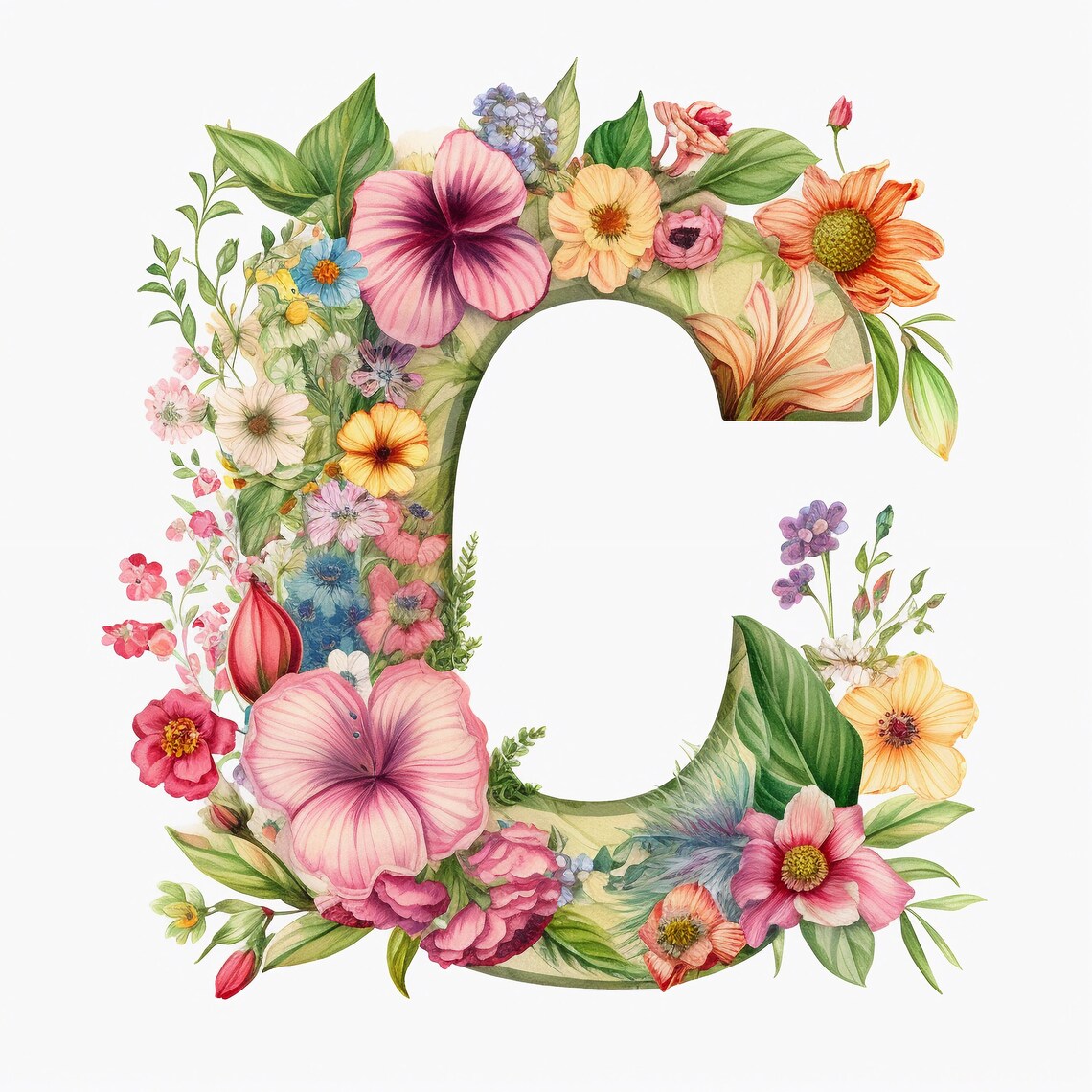 Letter C Clipart, 10 High Quality Jpgs, Nursery Art, Instant Digital ...