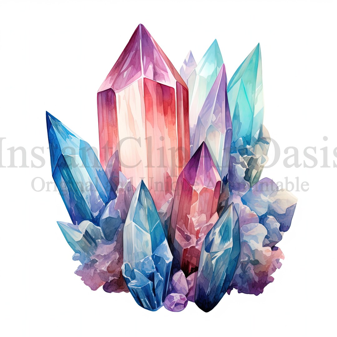 Fairy Crystals Clipart, 10 High Quality Jpgs, Instant Digital Download ...