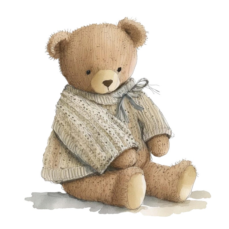 Teddy Bear Clipart 10 High Quality Pngs Nursery Art Instant - Etsy
