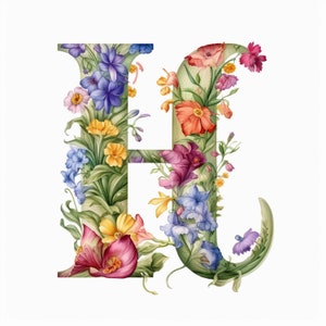 Letter H Clipart, 10 High Quality Jpgs, Nursery Art, Instant Digital ...