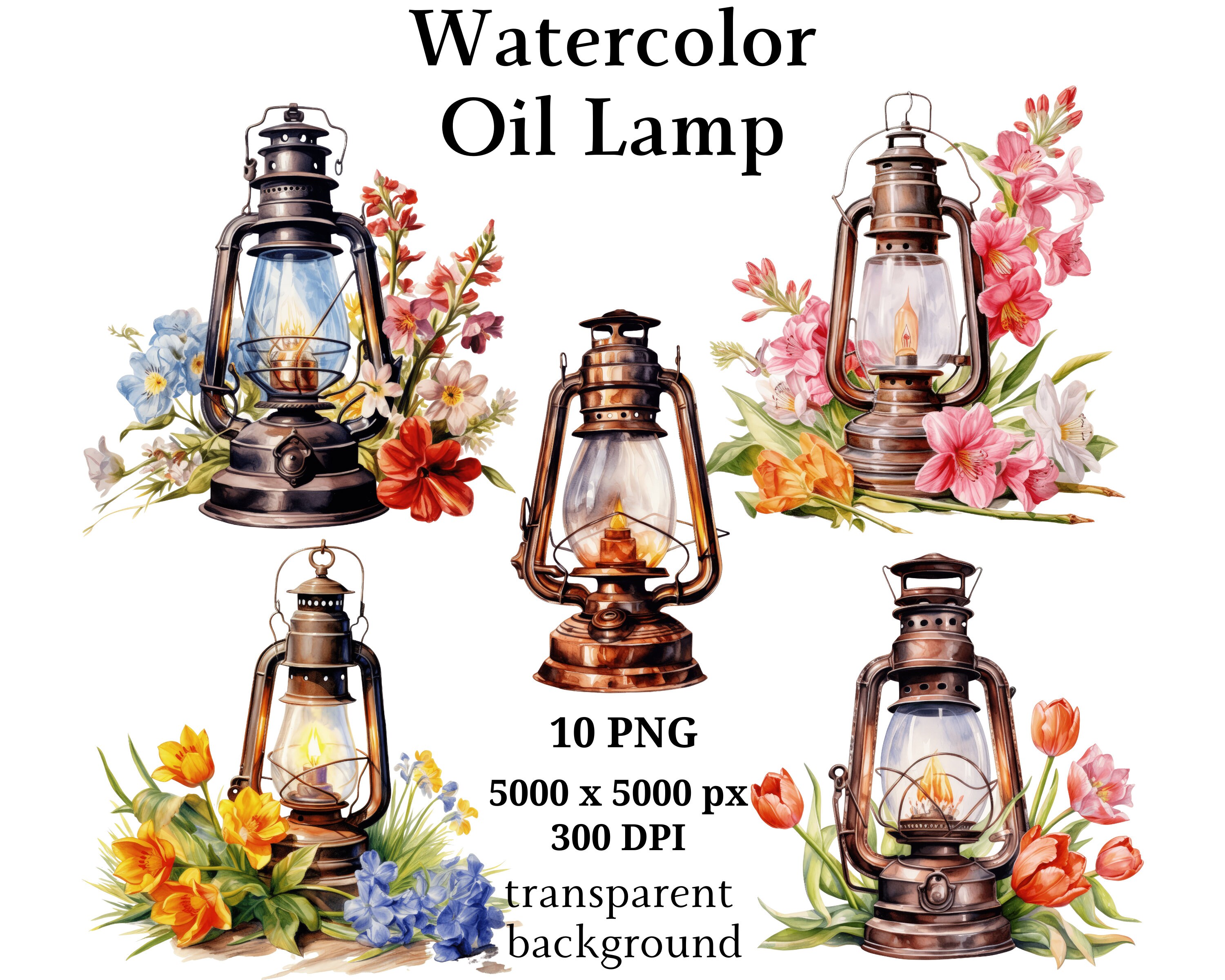 Traditional Oil Lamp Clipart