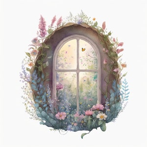 Fairy Windows Clipart, 10 High Quality Jpgs, Nursery Art, Digital ...