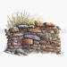 Rustic Stone Walls Clipart, 10 High Quality Jpgs, Watercolor Art ...
