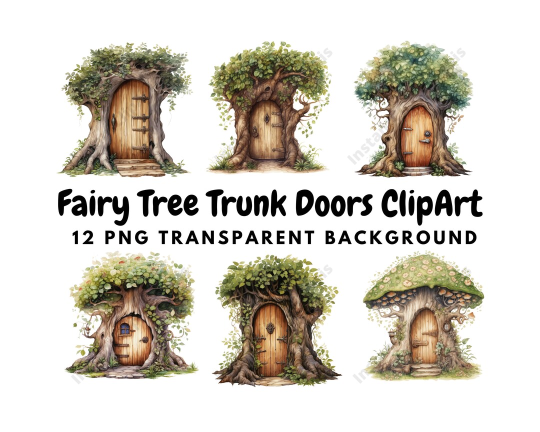 Fairy Tree Trunk Doors Clipart, 12 High Quality Pngs Transparent ...