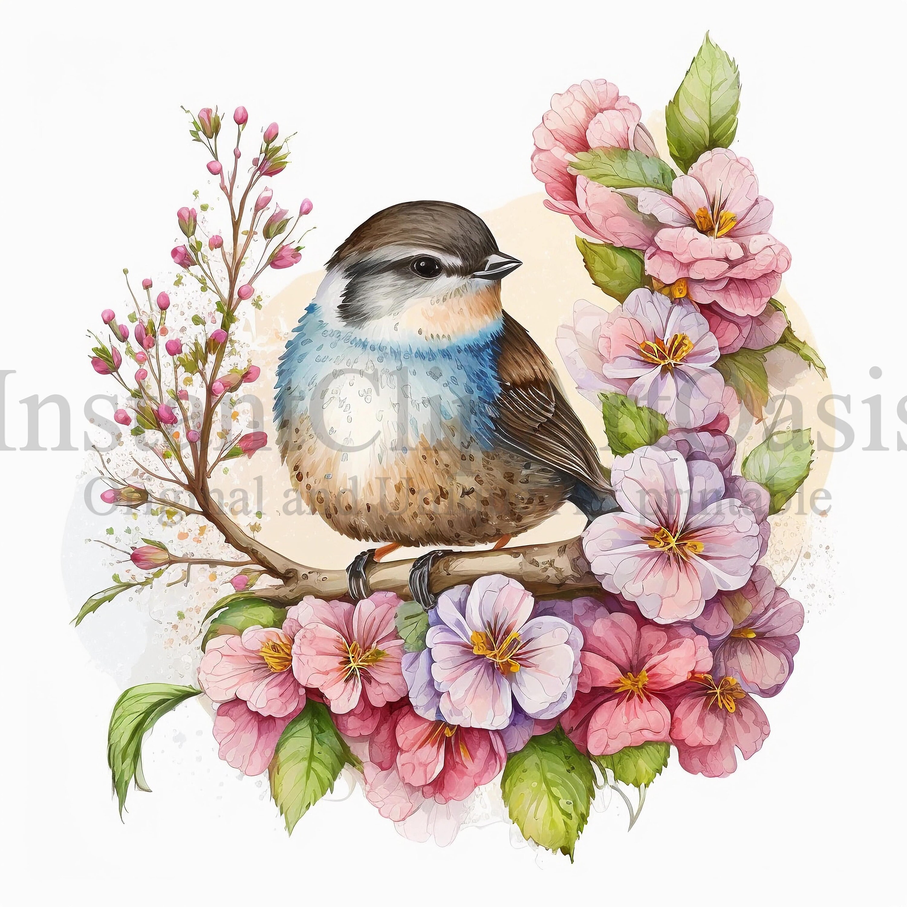 Chickadee Clipart, 10 High Quality Jpgs, Nursery Art, Digital Download ...