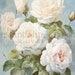 Romantic White Roses Papers, 20 High Quality Jpgs, Vintage Illustration ...