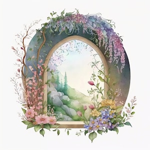 Fairy Windows Clipart, 10 High Quality Jpgs, Nursery Art, Digital ...