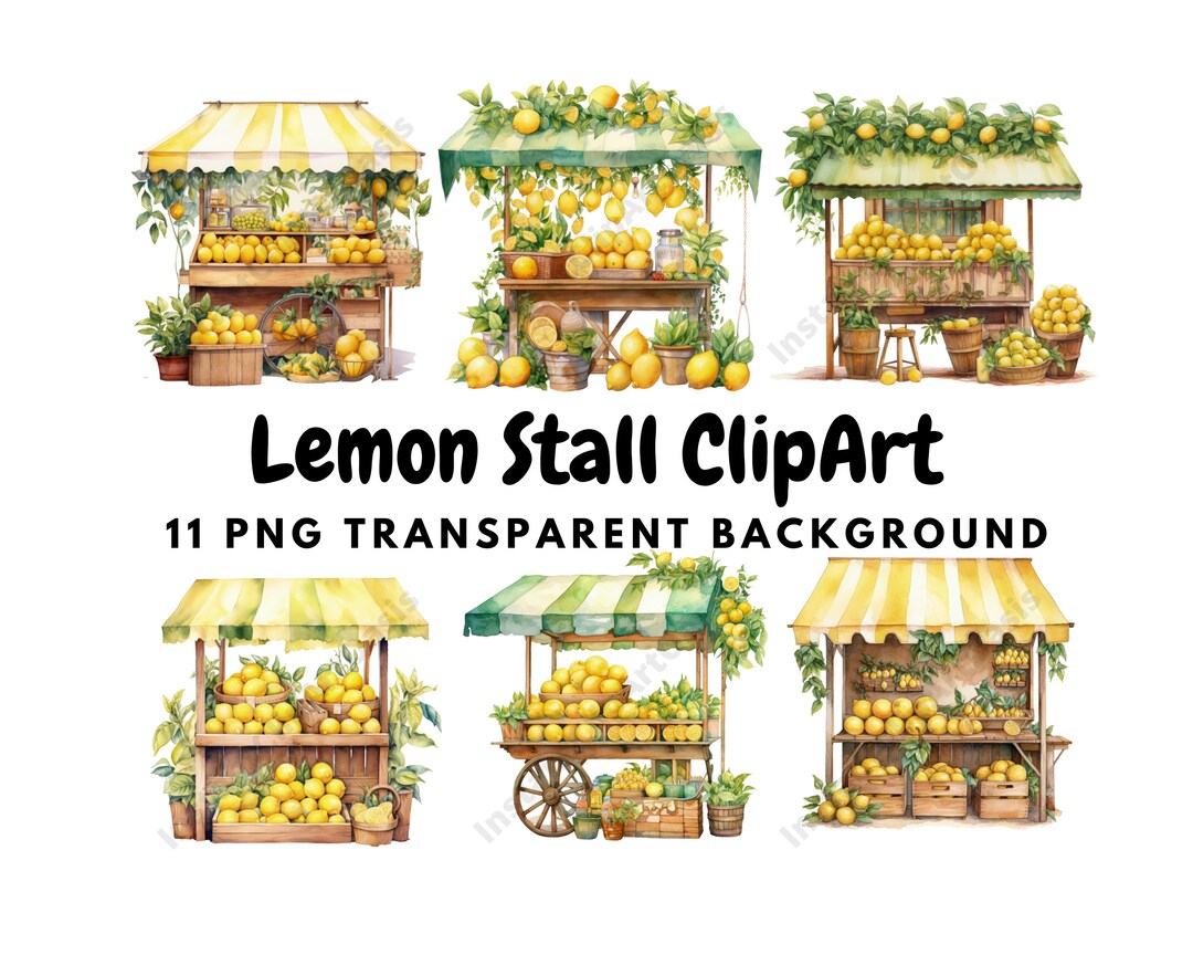 Lemon Stall Clipart, 11 High Quality Pngs Transparent Background ...