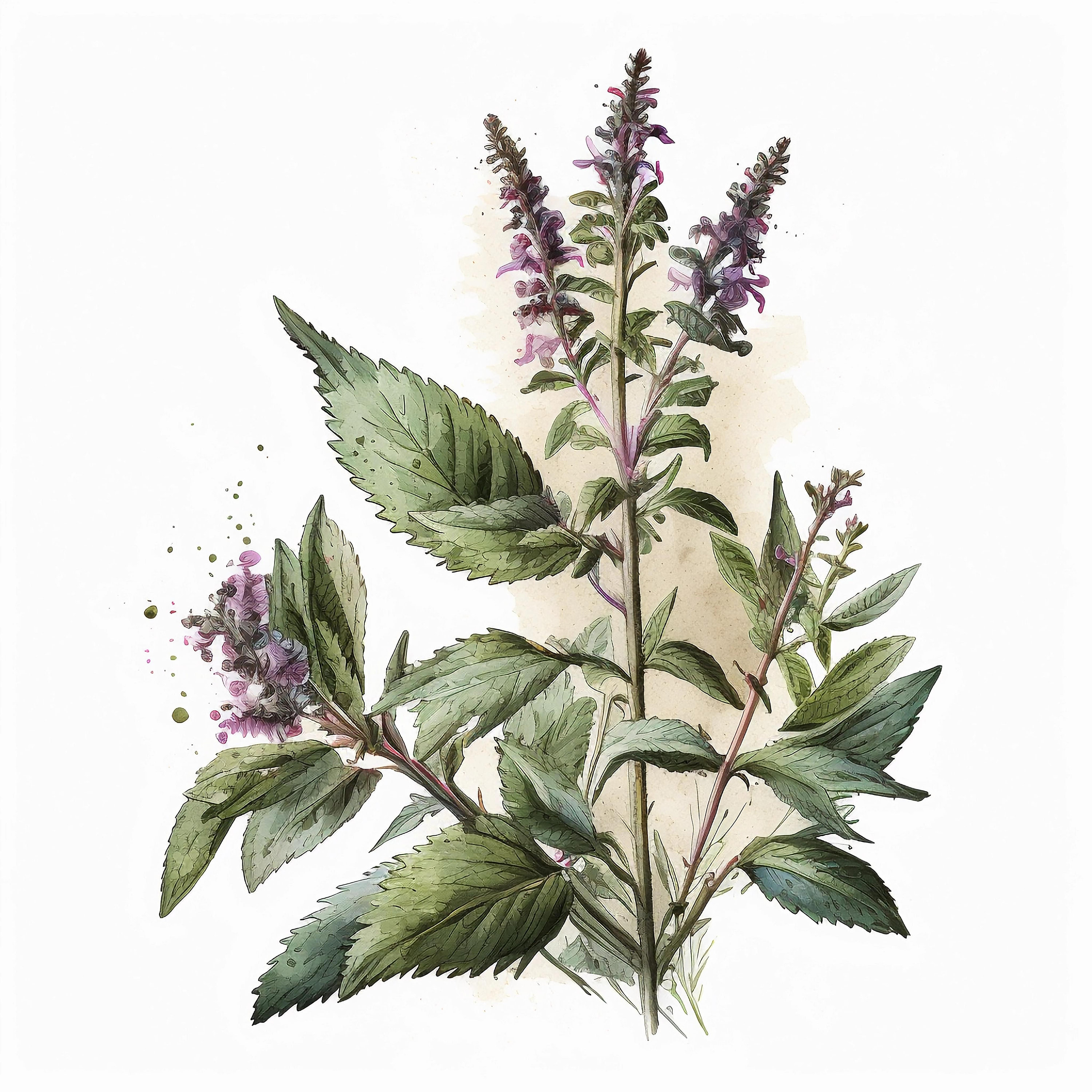 Vervain Clipart 9 High Quality Jpgs Botanical Art Digital - Etsy