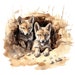 Wolf Cubs in the Den Clipart - 10 High Quality Pngs, Digital Download ...