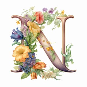 Letter N Clipart, 10 High Quality Jpgs, Nursery Art, Instant Digital ...