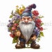 Gnome and Flowers Clipart, 10 High Quality Jpgs, Nursery Art, Digital ...