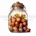 Acorns Jar Clipart, 10 High Quality Jpgs, Vintage Art, Digital Download ...