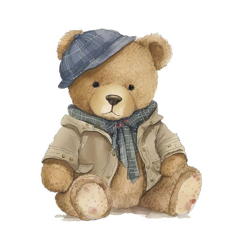 Teddy Bear Clipart 10 High Quality Pngs Nursery Art Instant - Etsy