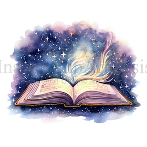 Dream Books Clipart, 10 High Quality Jpgs, Instant Digital Download ...