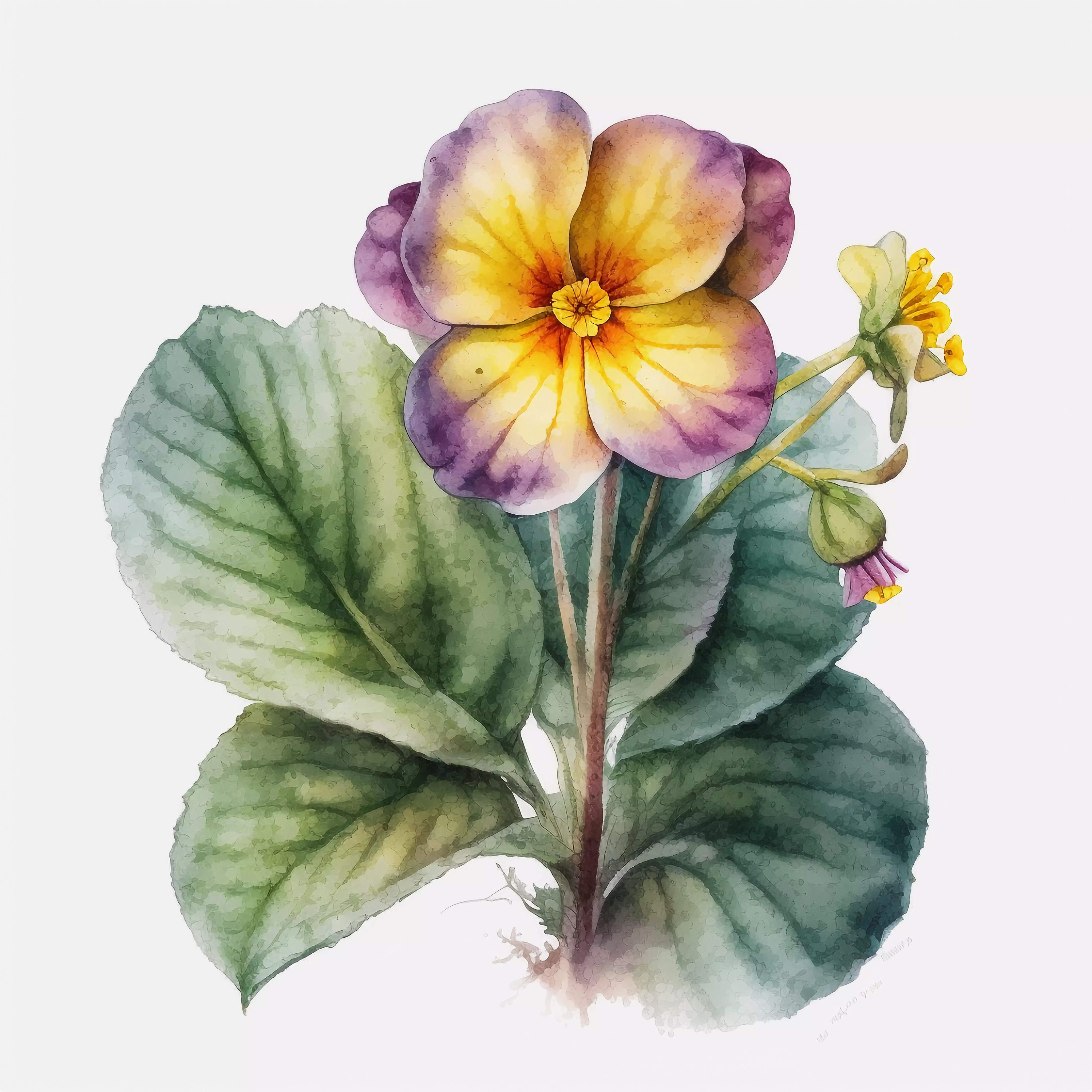 Primrose Clipart, 10 High Quality Jpgs, Junk Journaling, Digital ...
