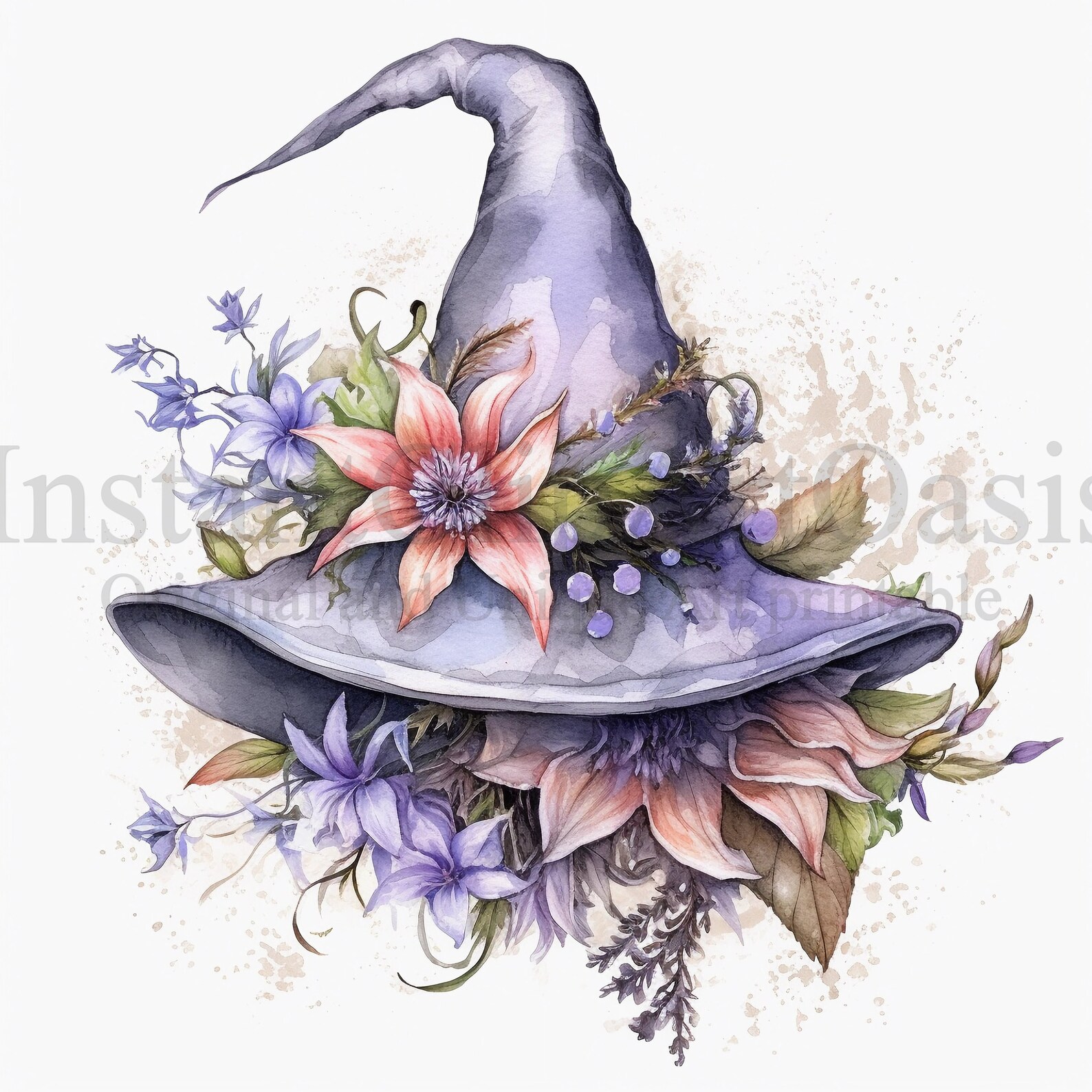 Witch Hat Clipart, 10 High Quality Jpgs, Nursery Art, Instant Digital ...