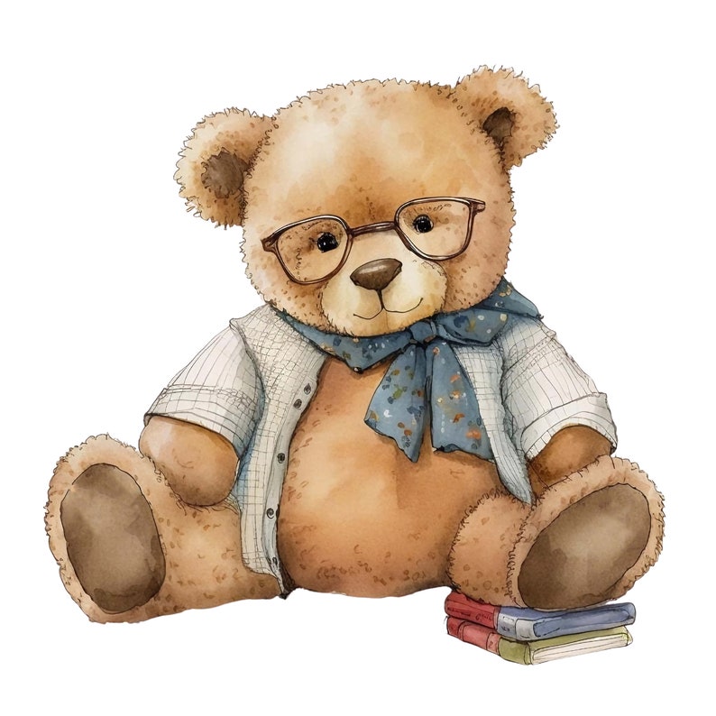 Teddy Bear Clipart 10 High Quality Pngs Nursery Art Instant - Etsy