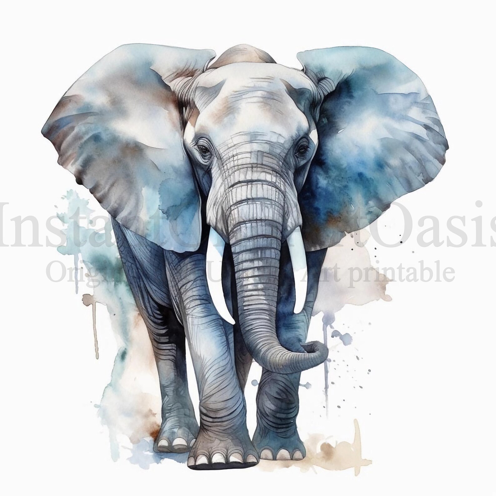 Elephant Clipart, 10 High Quality Jpgs, Nursery Art Card Making, Clip ...