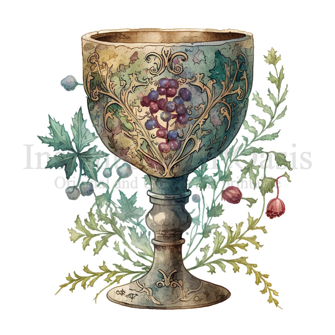 Goblet Clipart, 10 High Quality Pngs, Nursery Art, Instant Digital ...