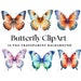 Butterfly Clipart, 16 High Quality Pngs Transparent Background Card ...