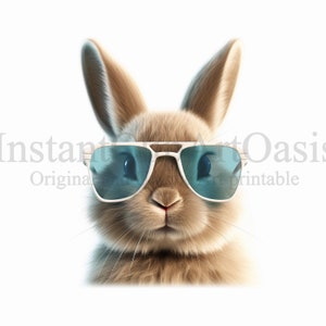 Cool Bunnies Clipart, 10 High Quality Jpgs, Nursery Art, Digital ...