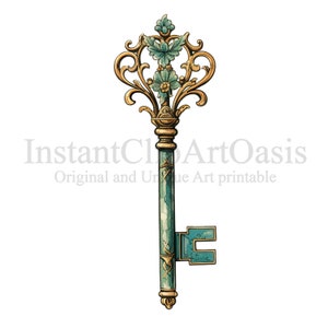 Enchanted Keys Clipart, 10 High Quality Pngs, Digital Download ...