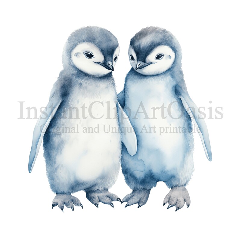 Penguin Friends Clipart, 10 High Quality Pngs, Nursery Art | Card ...