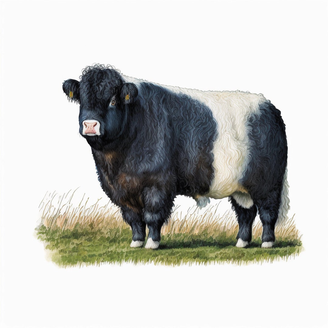 Belted Galloway Clipart 10 High Quality Jpgs Digital - Etsy