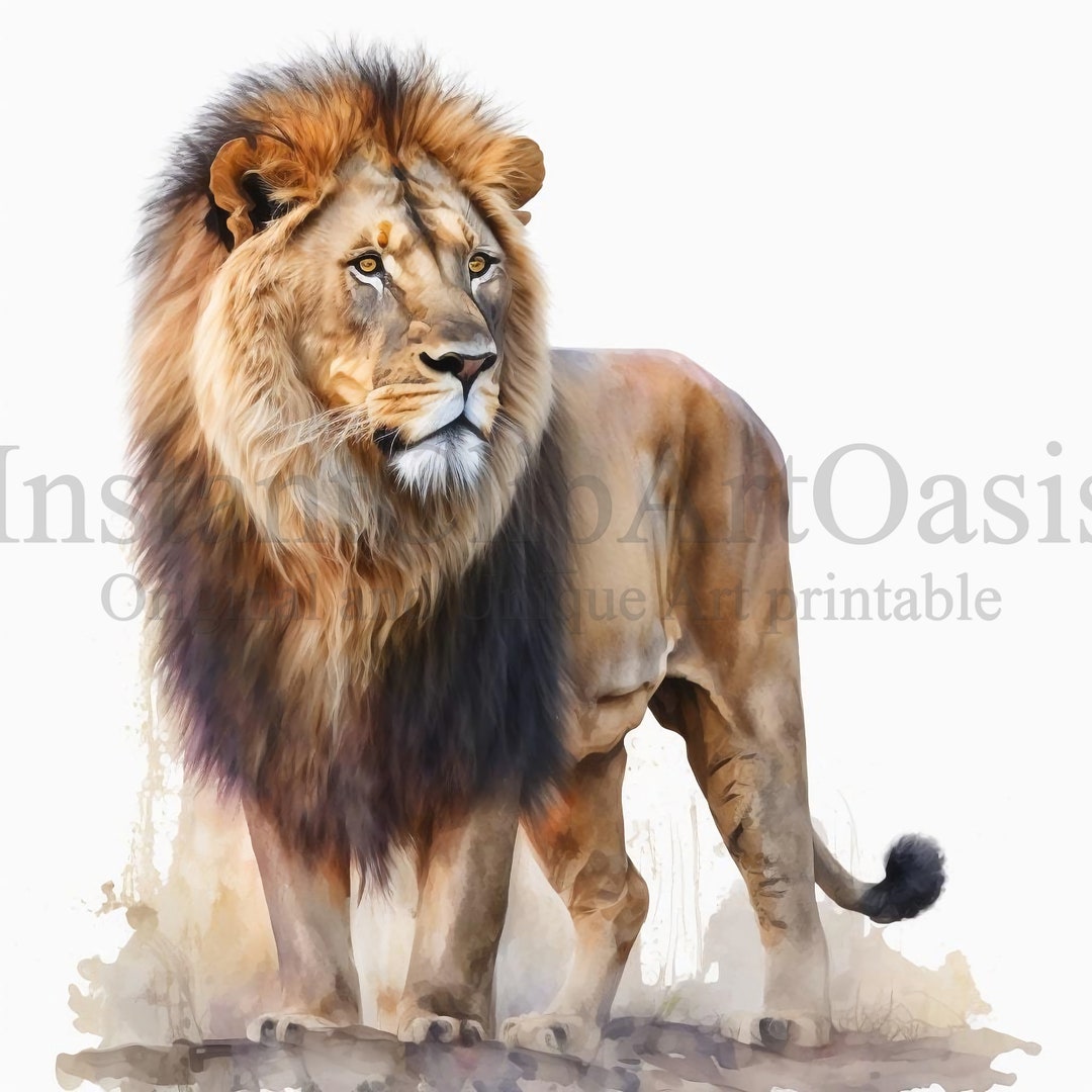 Lion Clipart, 10 High Quality Jpgs, Nursery Art, Instant Digital ...