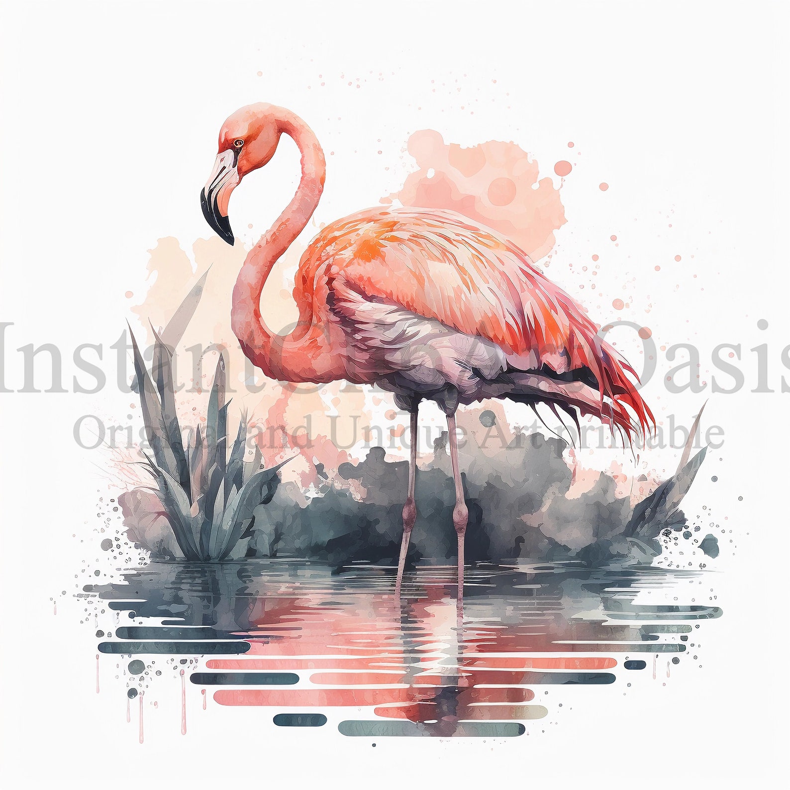 Flamingo Clipart, 10 High Quality Jpgs, Nursery Art | Card Making, Clip ...