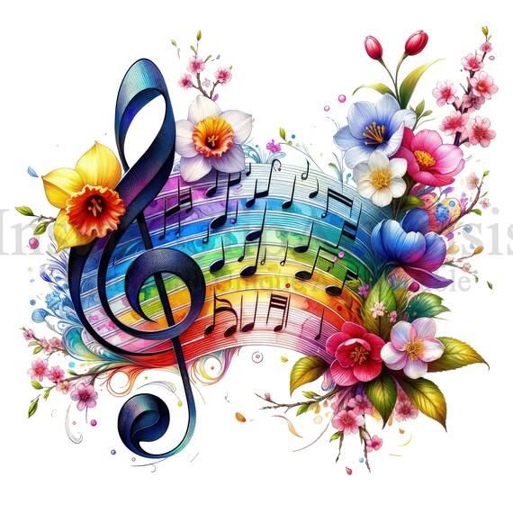 Clipart Colorful Music Notes