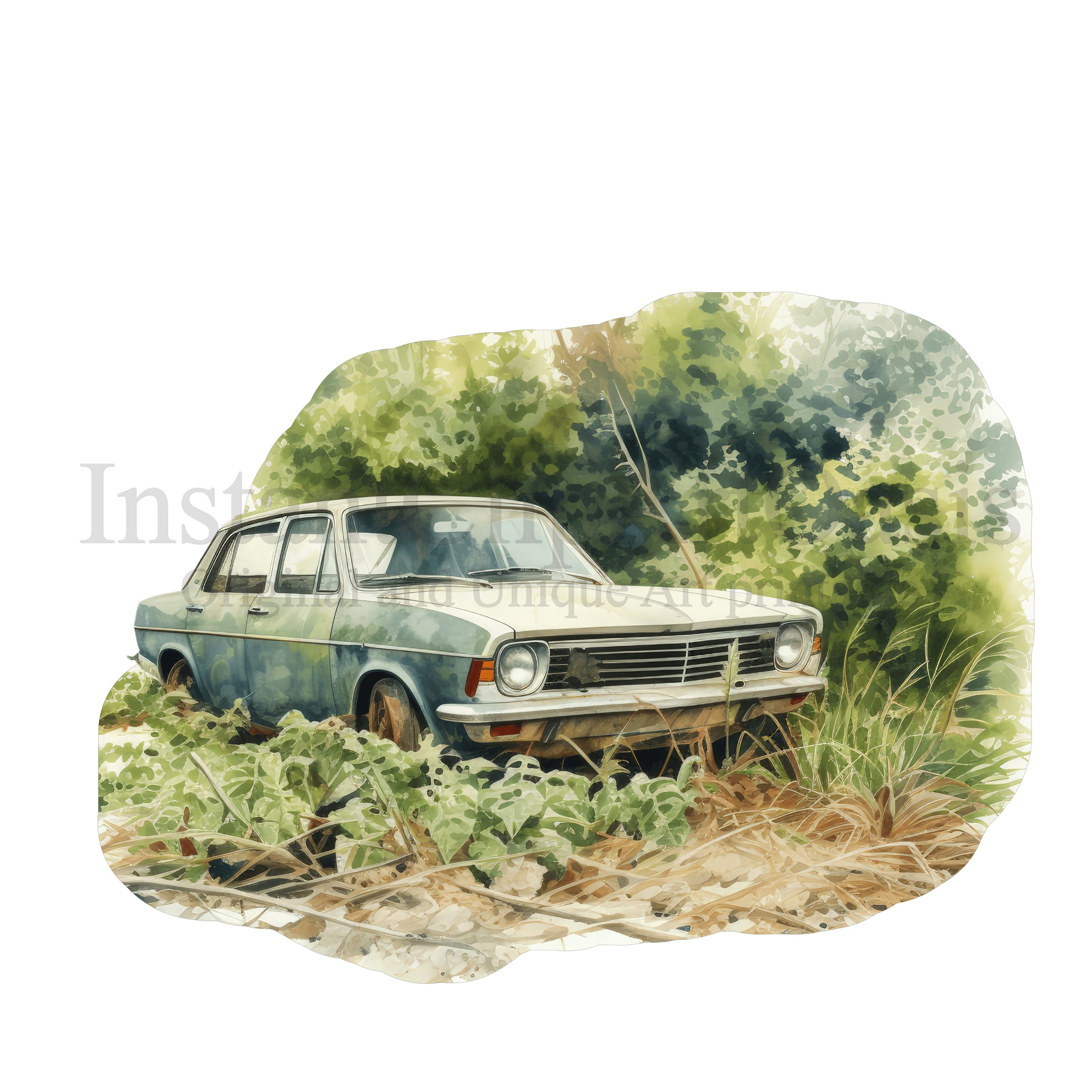Abandoned Cars Clipart - 10 High Quality Pngs, Instant Digital Download ...