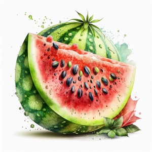 Watermelon Clipart, 10 High Quality Jpgs, Nursery Art | Clip Art, Card ...