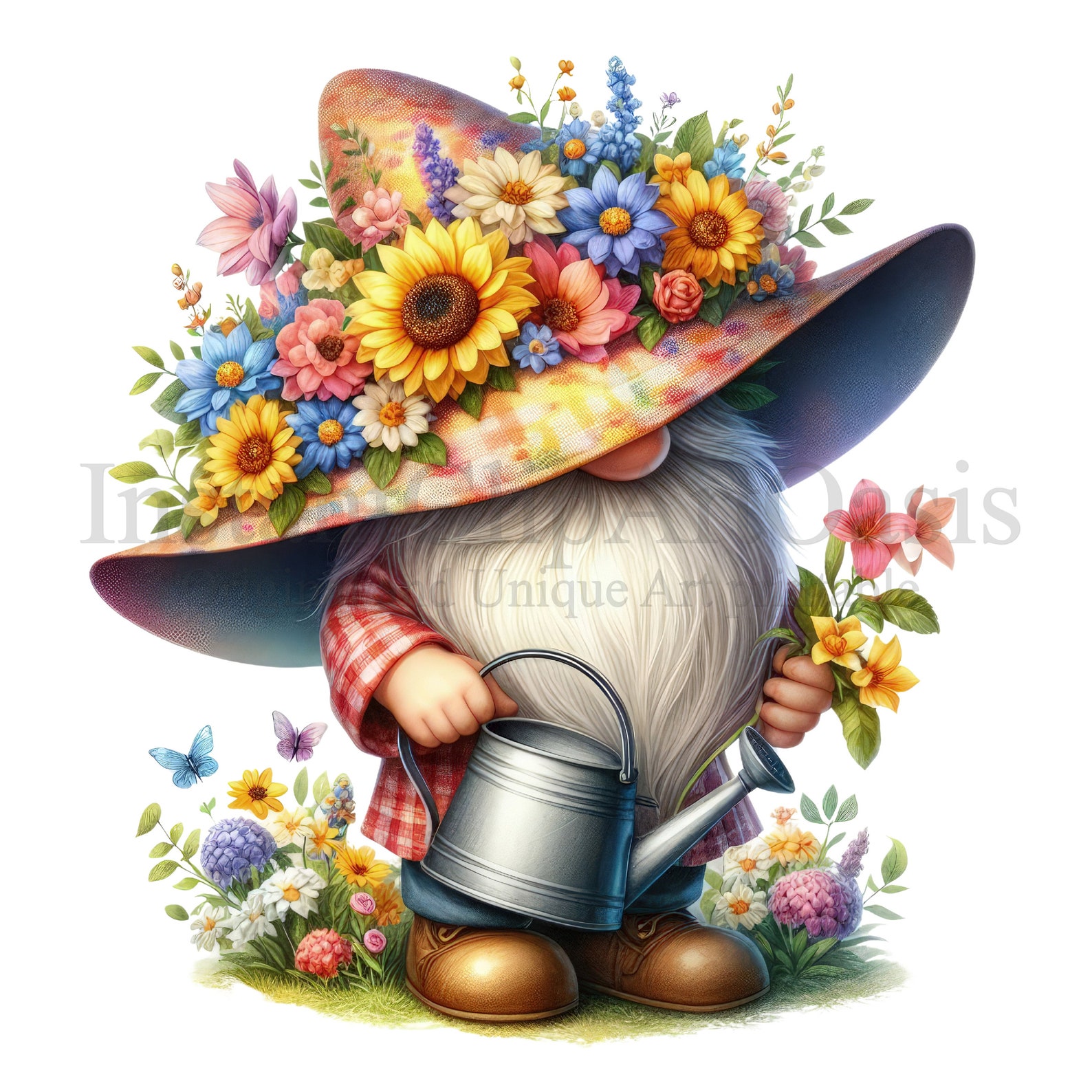Spring Gnomes Clipart, 10 High Quality Pngs, Nursery Art, Digital ...