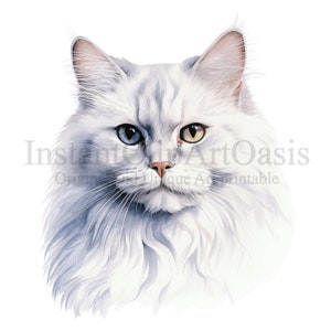 White Cats Clipart, 10 High Quality Pngs, Nursery Art, Digital Download ...
