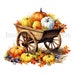 Wheelbarrow & Pumpkins Clipart 10 High Quality Pngs Halloween - Etsy