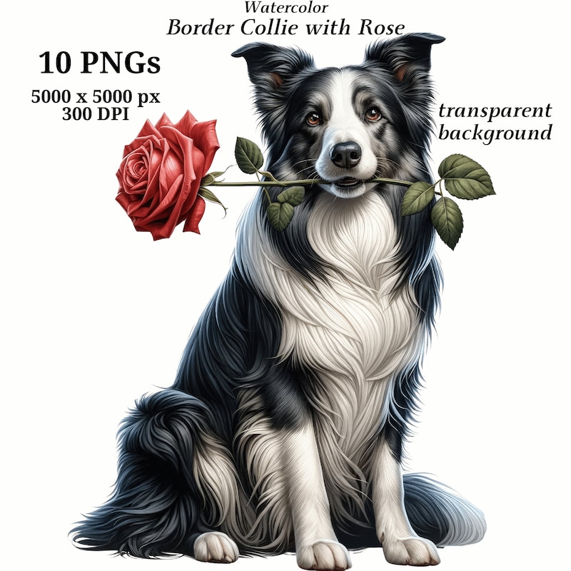 Border Collie Valentine’s Day Card - Etsy