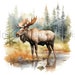 Moose Clipart, 10 High Quality Jpgs, Nursery Art, Digital Download ...
