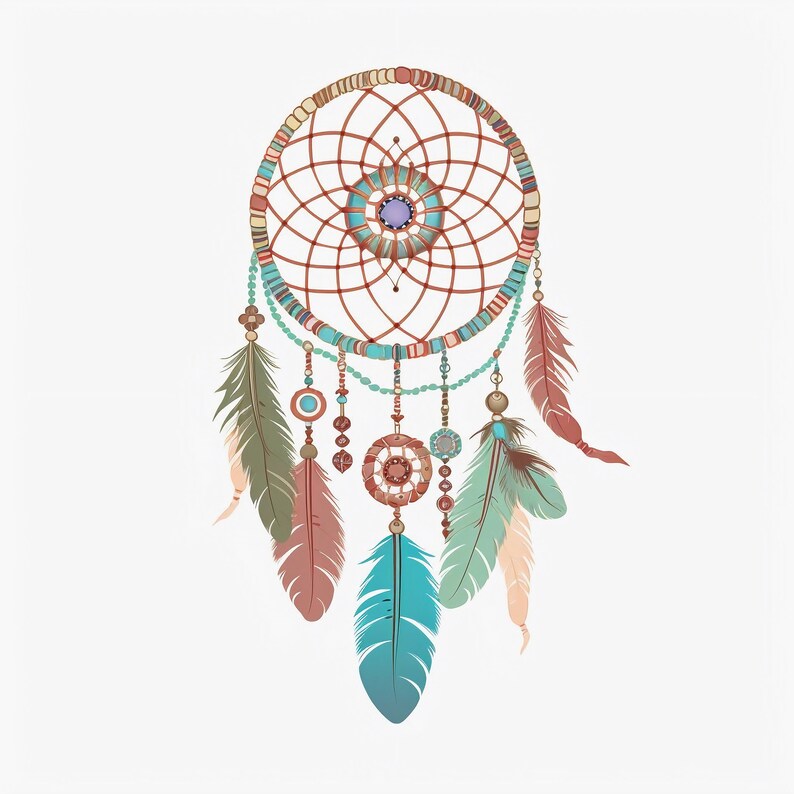 Dreamcatcher Clipart Set 3 10 High Quality Jpgs Nursery - Etsy