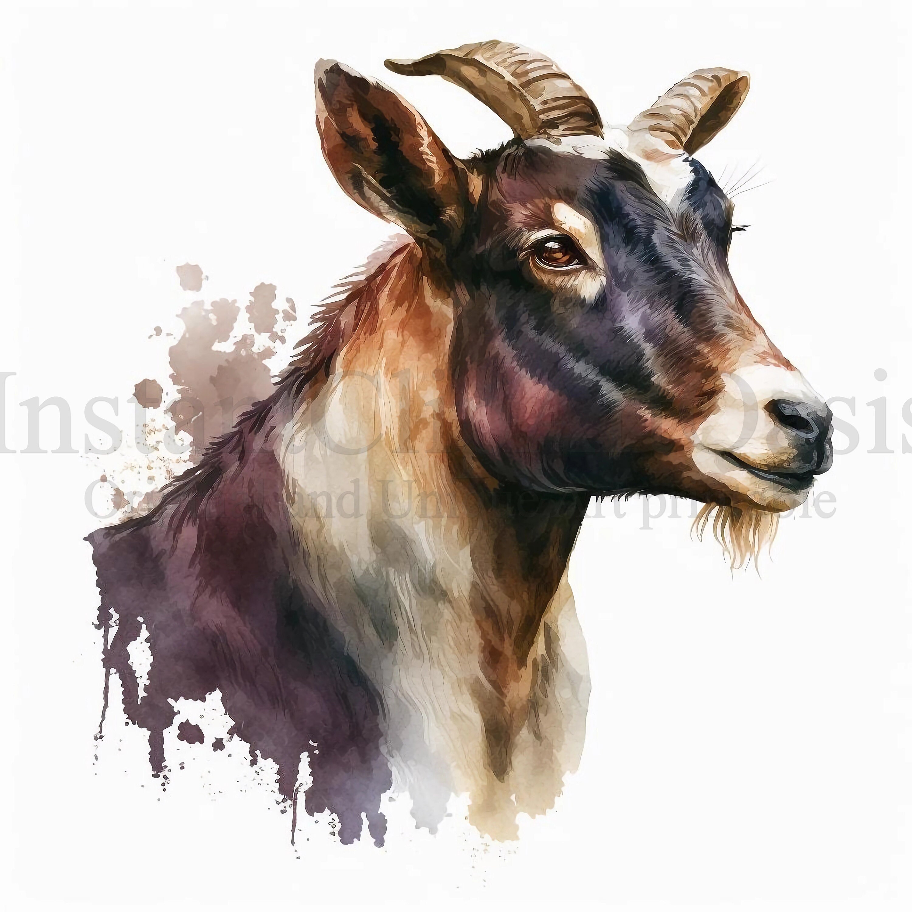 Goat Clipart, 6 High Quality Jpgs, Nursery Art | Card Making, Clip Art ...