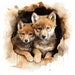 Wolf Cubs in the Den Clipart - 10 High Quality Pngs, Digital Download ...