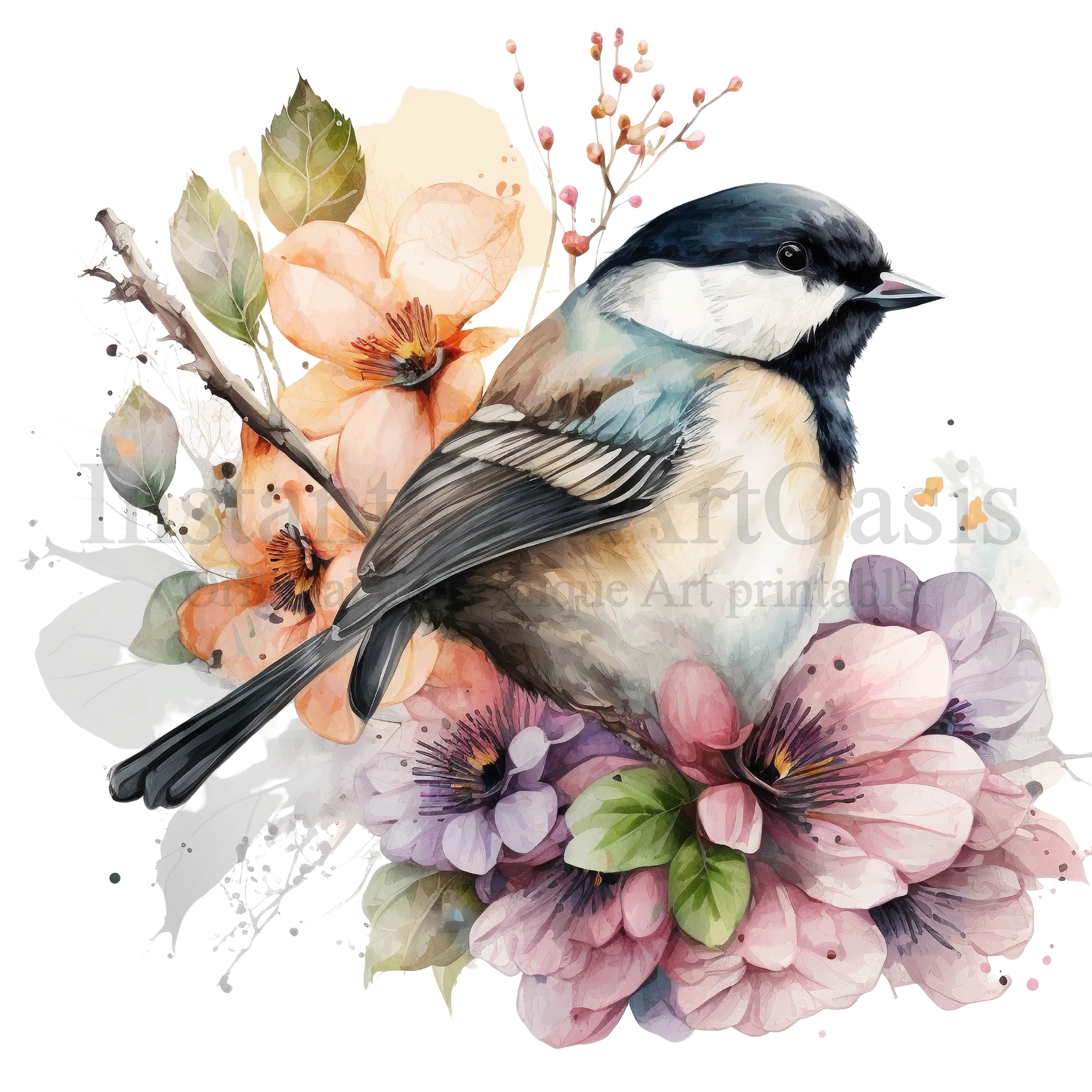 Chickadee Clipart, 10 High Quality Pngs, Nursery Art, Digital Download ...