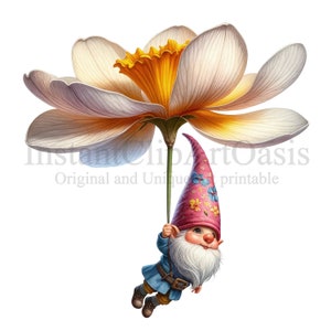 Flying Gnomes Clipart, 10 High Quality Pngs, Digital Download, Card ...
