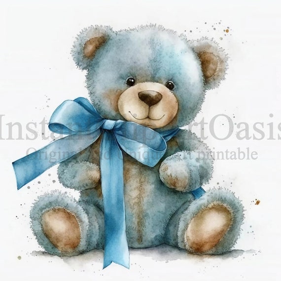 Blue Teddy Bear Clip Art