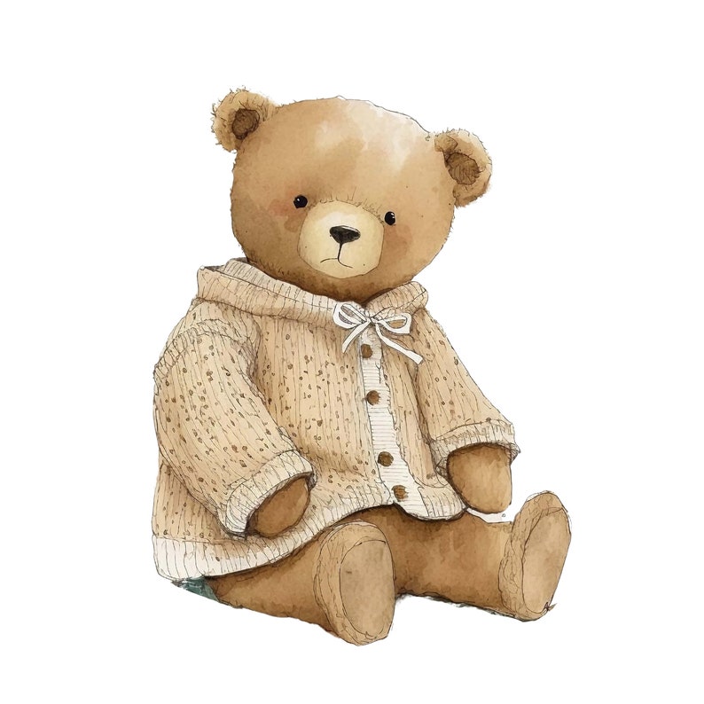 Teddy Bear Clipart 10 High Quality Pngs Nursery Art Instant - Etsy