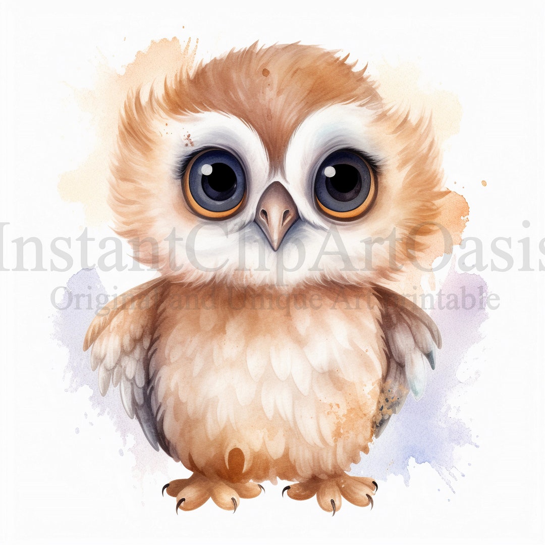Baby Owls Clipart, 10 High Quality Jpgs, Nursery Art | Card Making ...