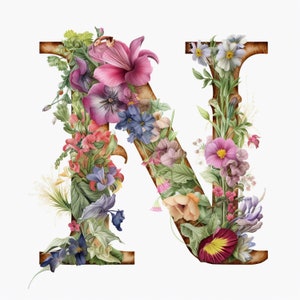 Letter N Clipart, 10 High Quality Jpgs, Nursery Art, Instant Digital ...