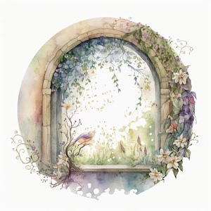 Fairy Windows Clipart, 10 High Quality Jpgs, Nursery Art, Digital ...